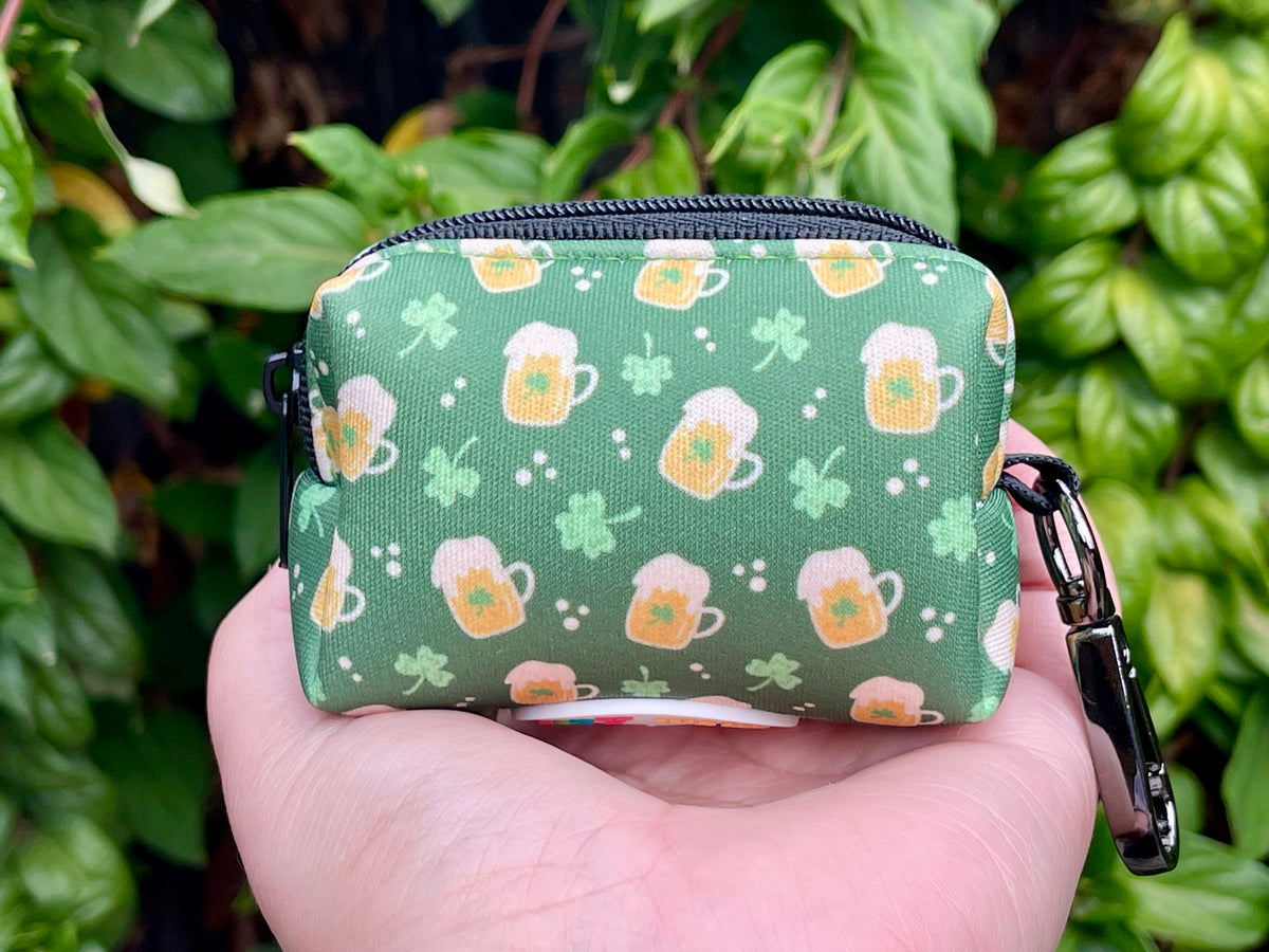 Irish Beer Dog Poop Bag Holder – Shamrock & Beer Print – Eco-Friendly ...